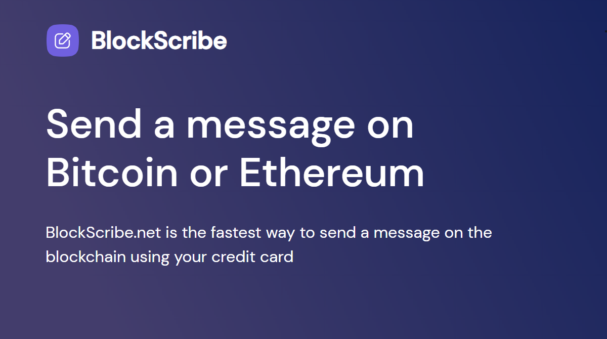 Send a message on the Bitcoin blockchain